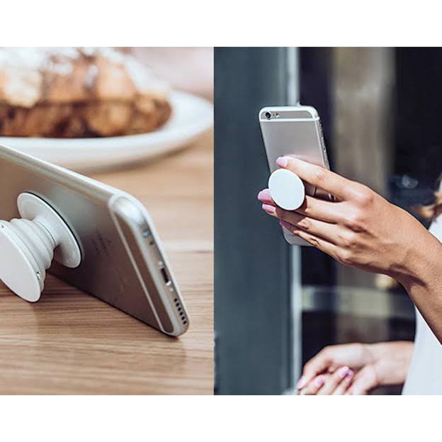 Jual Pop Socket Hp Popsocket Polos Putih Hitam Holder Stand Handphone ...