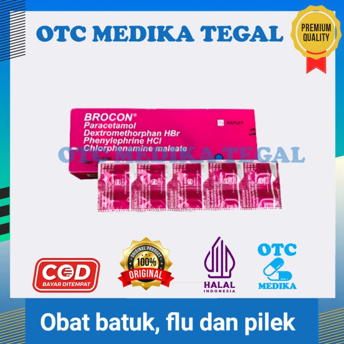 Jual Brocon strip 10 kaplet obat batuk, flu dan pilek | Shopee Indonesia