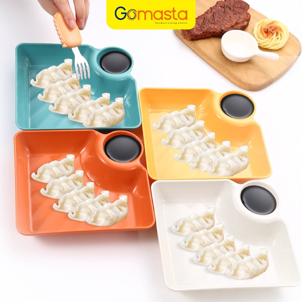 Jual GOMASTA GO-P08 Piring Saji Wadah Snack Piring Snack Square Bahan ...