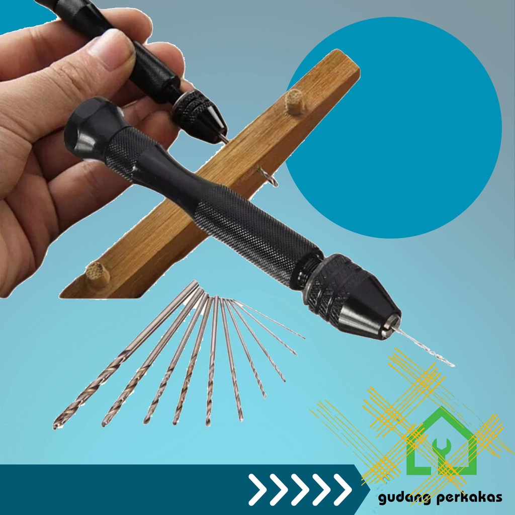 Jual Bor Tangan Manual HSS Twist Drills dengan 10 Mata Bor | Shopee ...