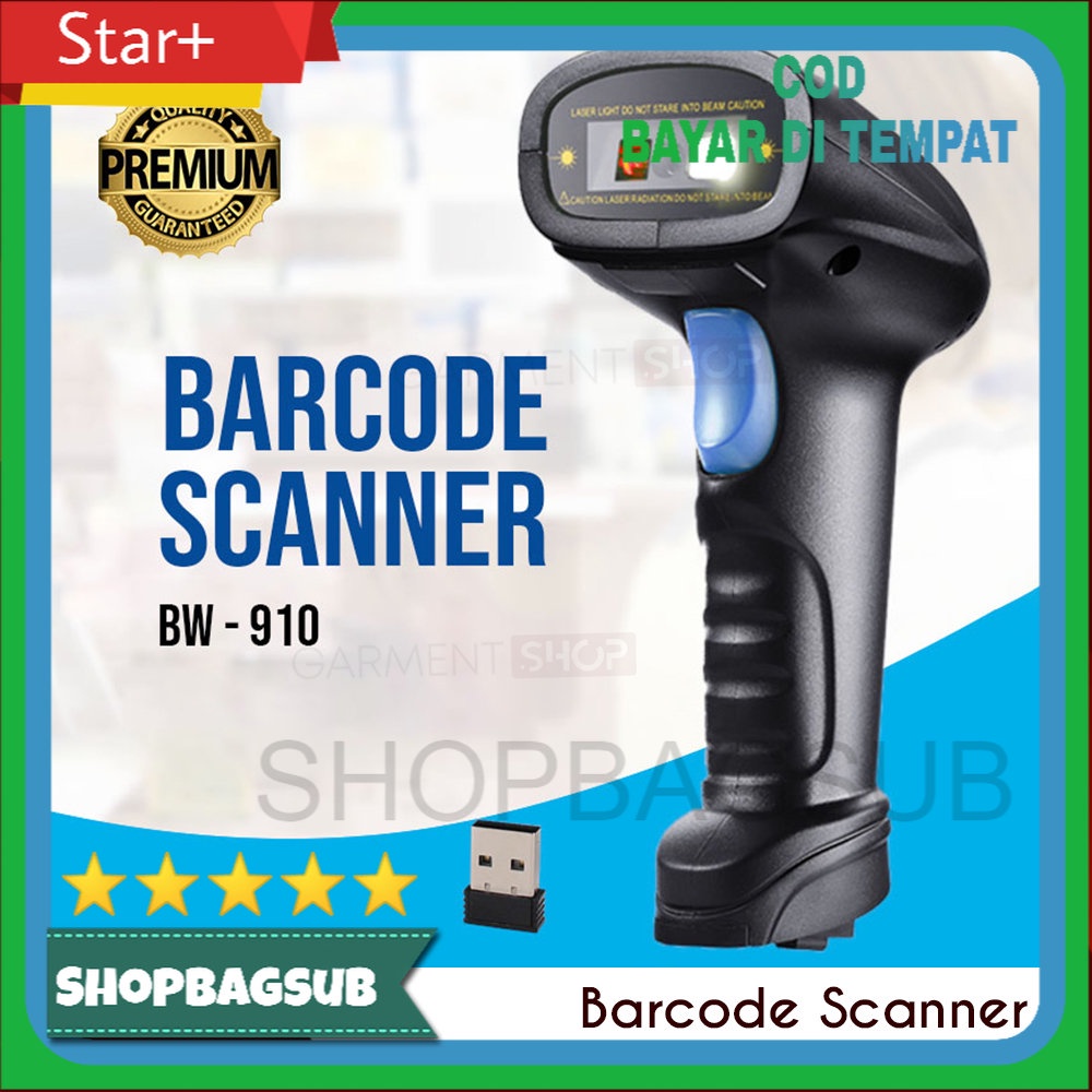 Jual Barcode Scanner Laser Tangan 2D Auto Scan Kasir Label Harga ID ...