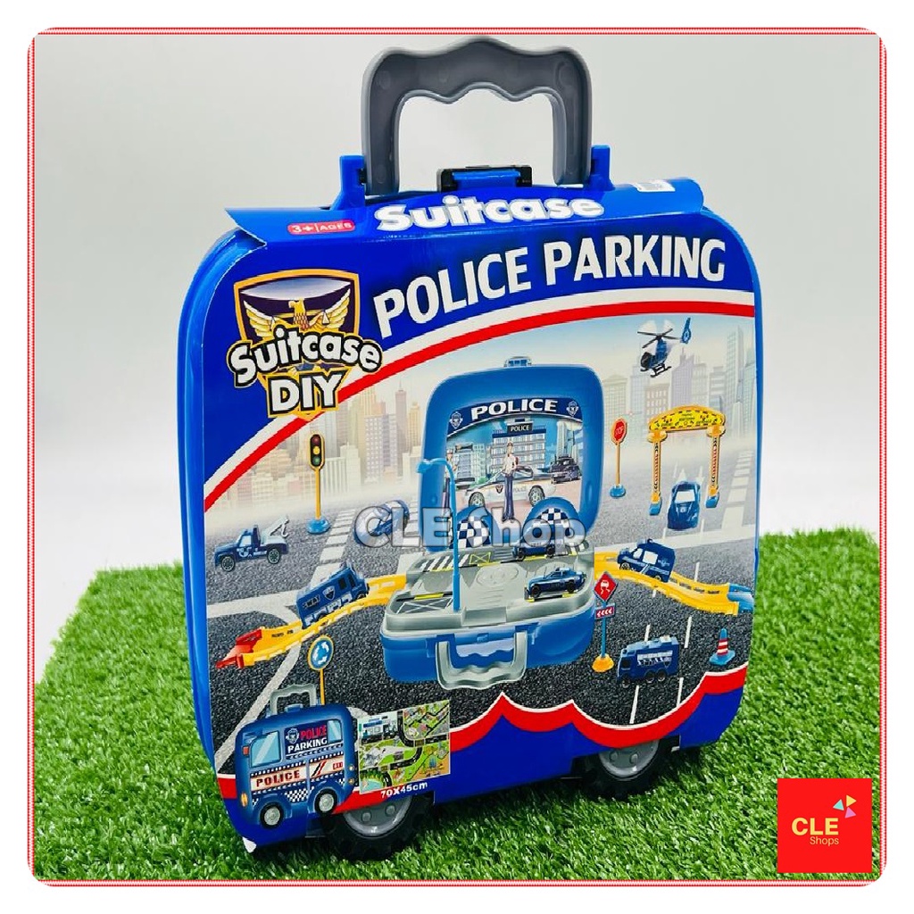 Jual Mainan Anak Mobil Polisi Koper Storage Suitcase Car DIY Police ...