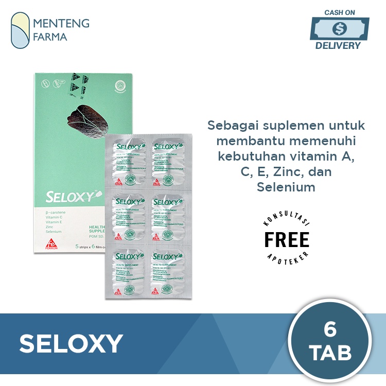 Jual Seloxy 6 Kaplet - Vitamin A, C, E, Zinc dan Selenium | Shopee ...