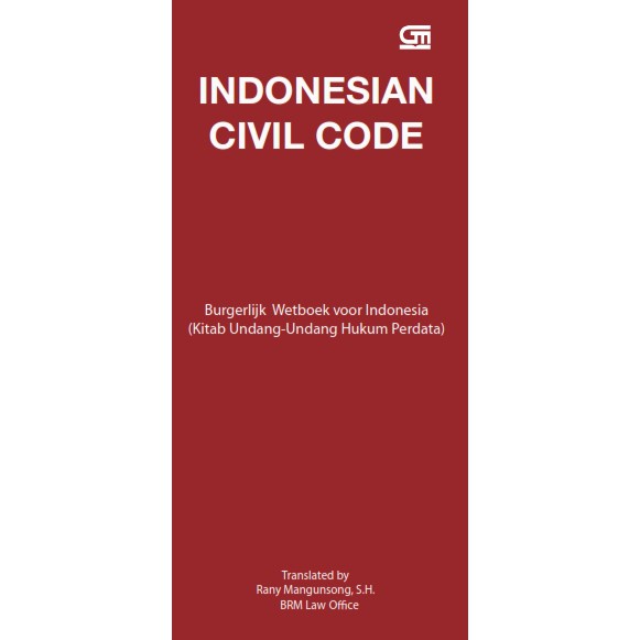 Jual Buku Indonesian Civil Code - Rany Mangunsong | Ready | Shopee ...