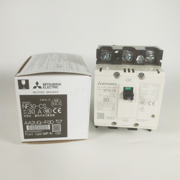 Jual NO FUSE BREAKER NFB MCCB 3P MITSUBISHI NF30-CS 5A/10A/15A/20A/30A | Shopee Indonesia