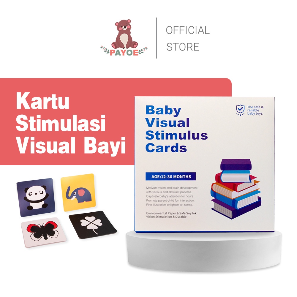 Jual PAYOE Kartu Pintar Stimulasi Bayi Visual Cards Flashcard Bayi ...