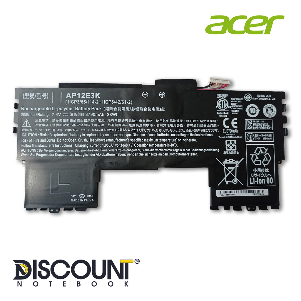 Jual Original Battery Baterai Acer Aspire S7-191 (AP12E3K) (4 Cell ...
