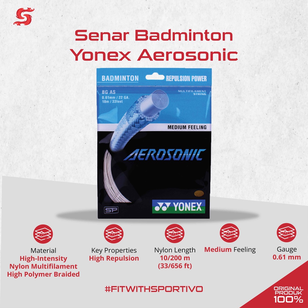 Jual Sportivo - Yonex Senar Raket Badminton Bulutangkis - Aerosonic ...