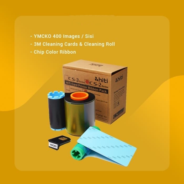 Jual RIBBON YMCKO HITI CS 200E Printer Kartu | Id Card Printer RIBBON ...