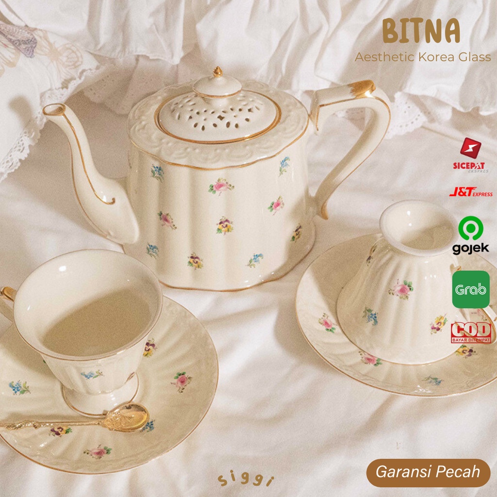 Jual [siggi] BITNA Aesthetic Korean TeaPot / Teko Estetik Keramik / Aesthetic Cafe Jar | Shopee ...