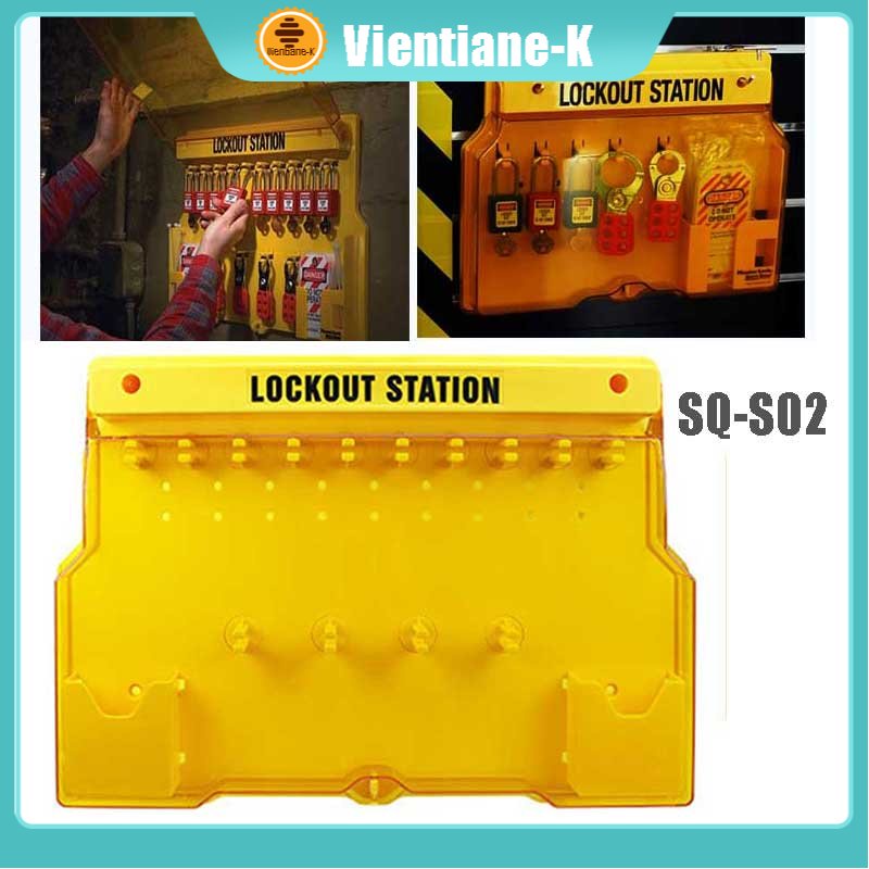 Jual Station Padlock Lockout Station Kuning (10 padlock + 4 Hasp + 2 ...