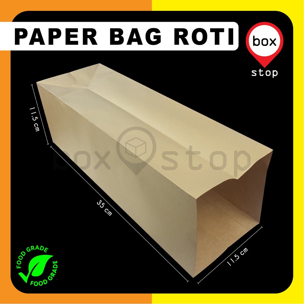 Jual Paper Bag Roti / Kantong Fried Chicken / Kantong Snack - Cokelat ...