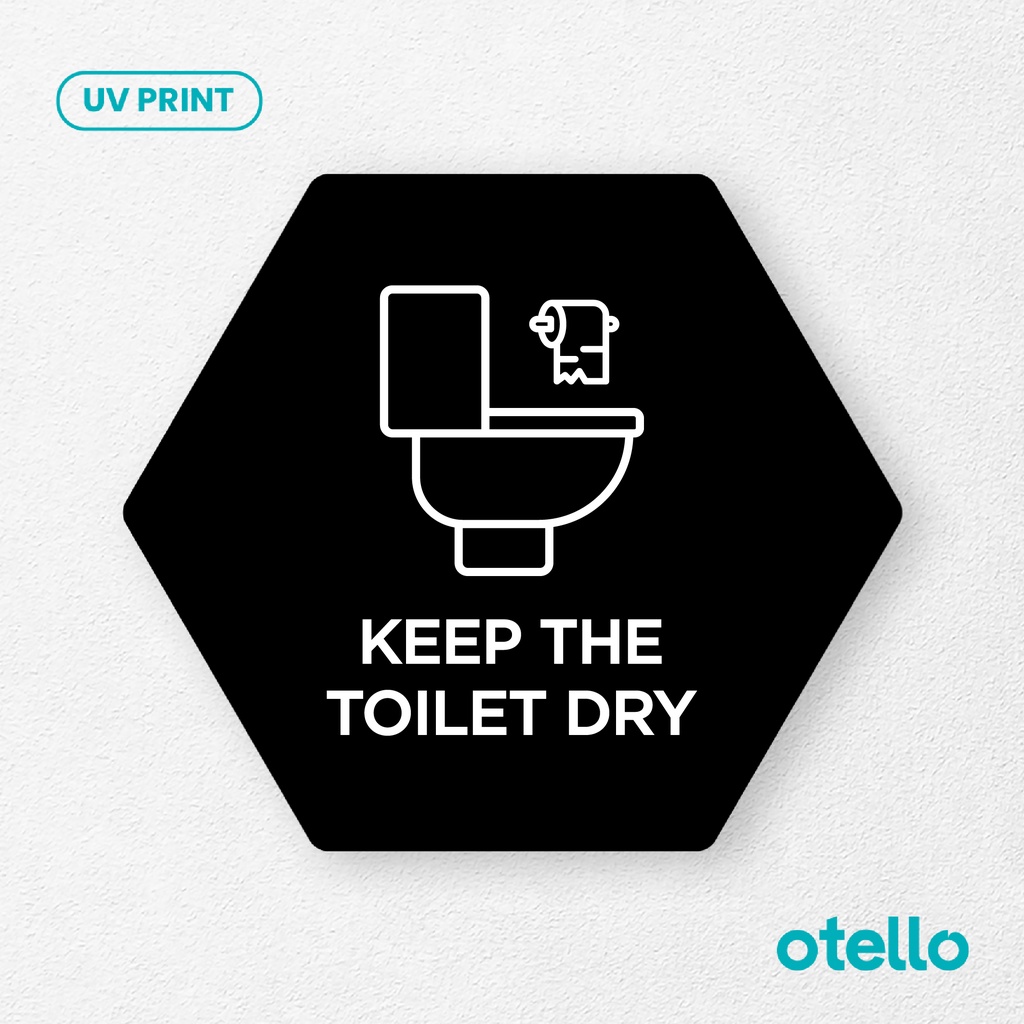 Jual Keep The Toilet Dry Signage Board Akrilik Tempel Dinding Papan ...