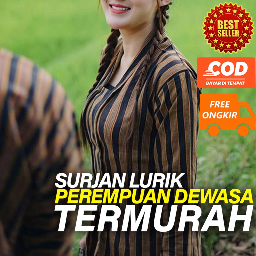 Jual Kebaya dan Sorjan Baju lurik wanita Baju kebaya adat jawa Baju surjan lurik wanita Kebaya ...