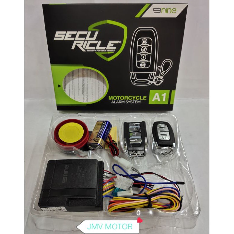 Jual ALARM MOTOR UNIVERSAL ANTI MALING ORIGINAL 9NINE LUMINOS A1 + REMOT | Shopee Indonesia