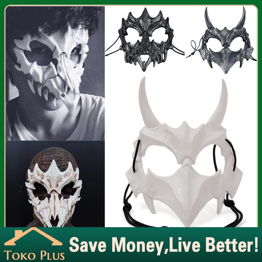 Jual Topeng Setengah Wajah Topeng Naga God Tiger Yasha Tengu Topeng ...