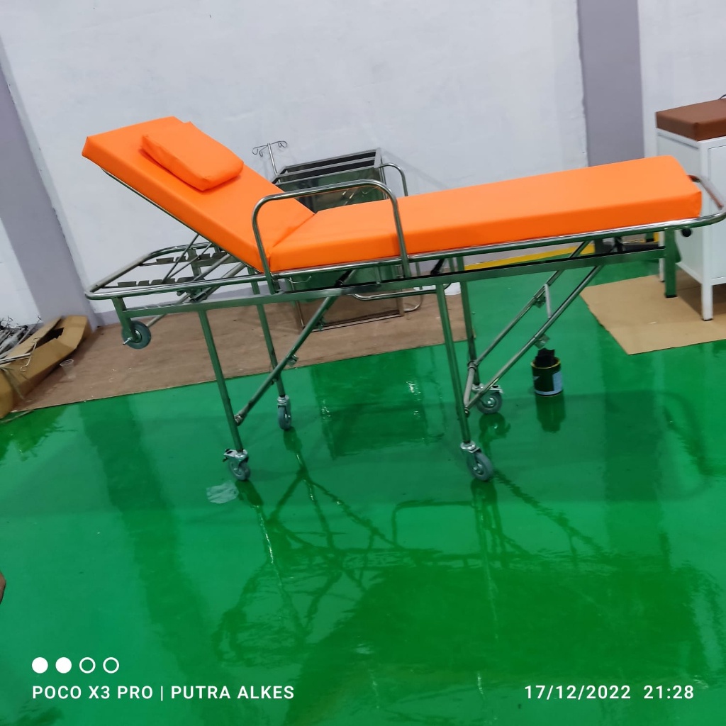 Jual Brankar Dorong Pasien UGD Ambulance Stretcher Tandu Dorong ...