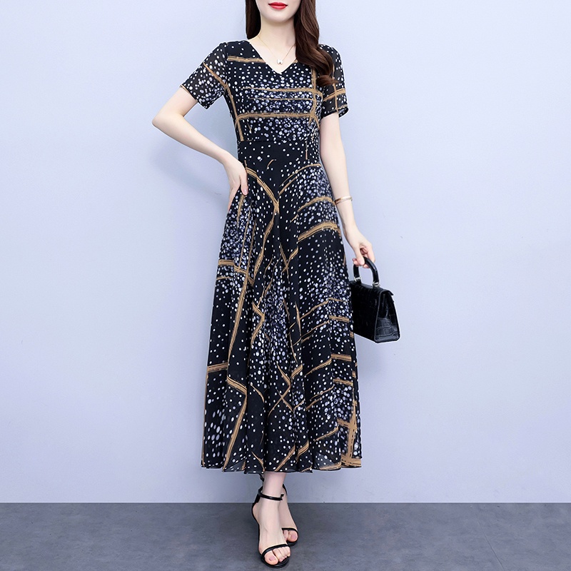 Jual FANMU 2025 Versi Korea Baru dari Gaun Bunga Sifon Berukuran Besar ...