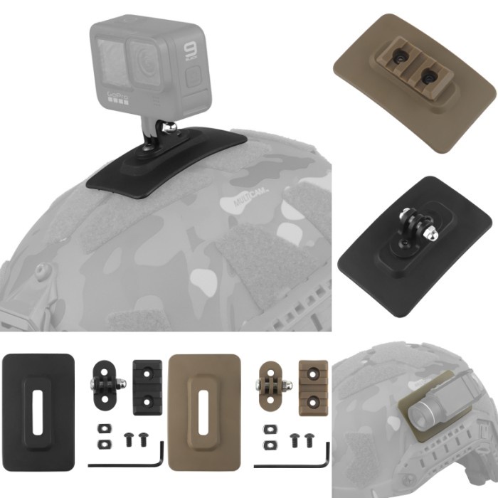 Jual Tactical Helmet Attach Mount Adapter Adaptor Senter Kamera ...