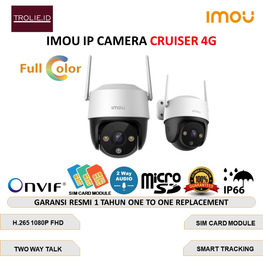 Jual Imou Cruiser 4G Connection Camera 1080P H.265 Smart Color Night ...
