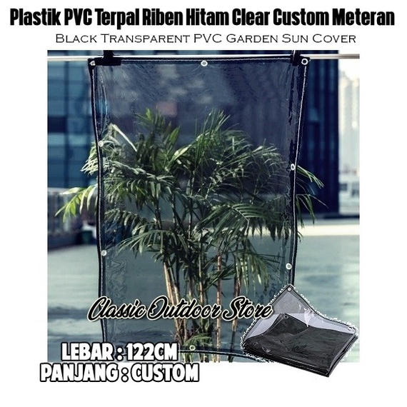 Jual Tirai Plastik Bening Penahan Air Hujan / Krei PVC Outdoor Meteran ...