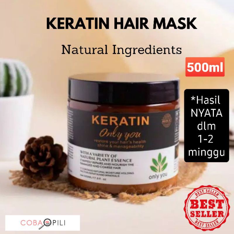 Jual ONLY YOU Masker Keratin Masker Rambut Rontok 500ml Formula USA ...