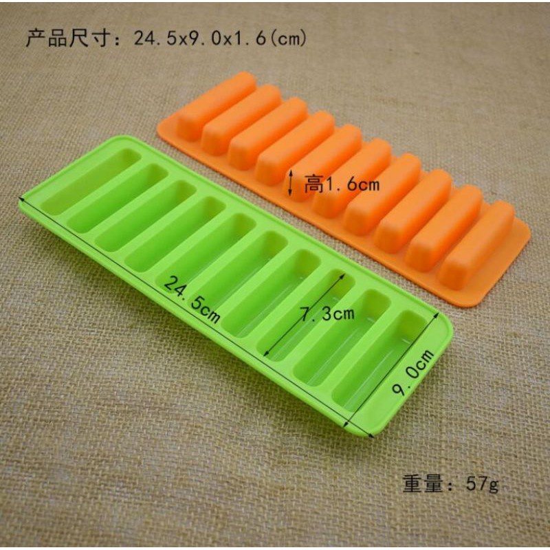 Jual Cetakan Es Batu Panjang Silicone Finger Ice Tray Model Lonjong ...
