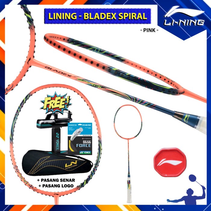 Jual Raket Badminton Original LINING BLADE X BLADEX Spiral - Pink ...