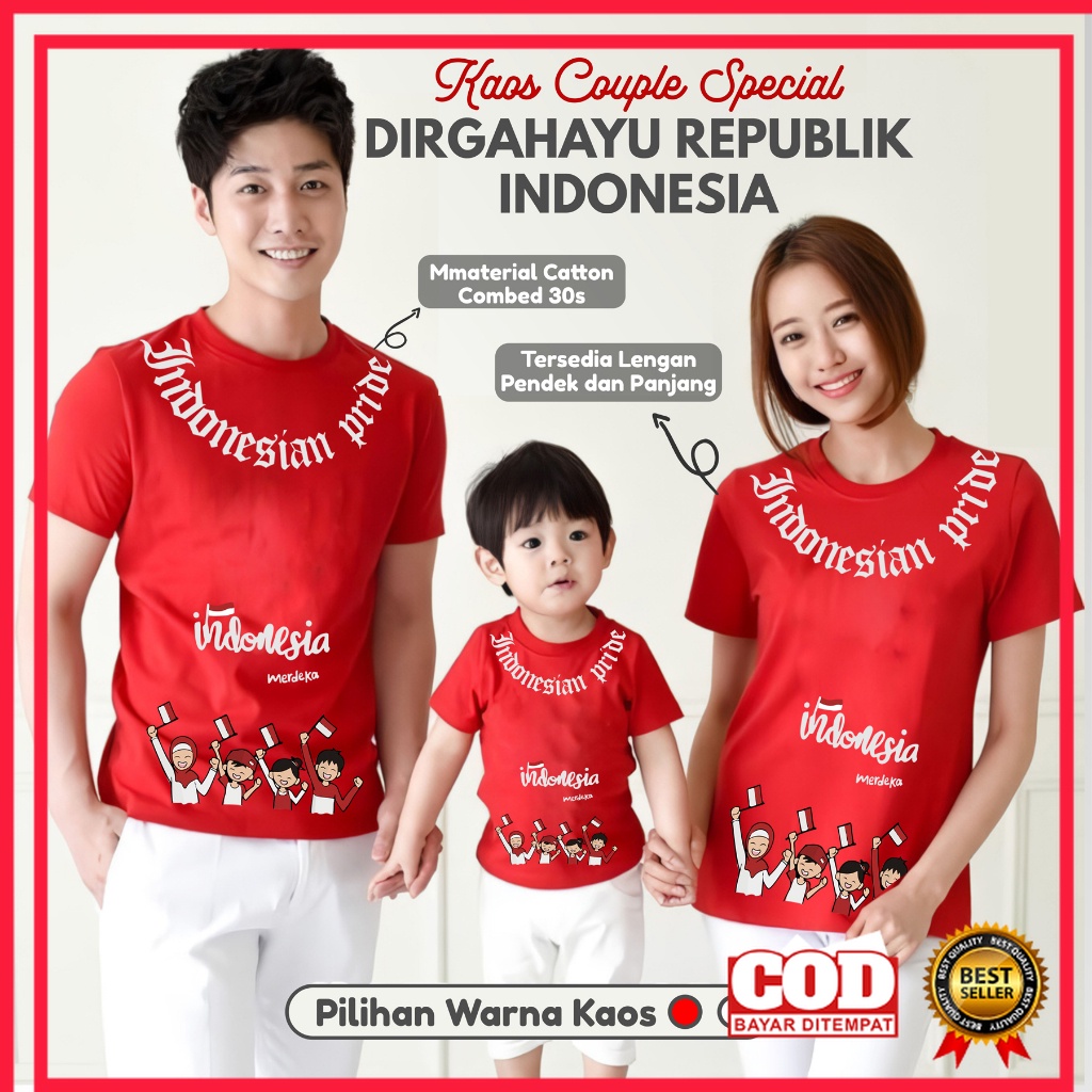 Jual HUT RI 78 INDONESIA / KAOS KEMERDEKAAN RI / KAOS 17 AGUSTUS //Kaos Agustusan Kaos Couple ...
