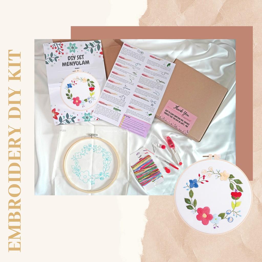 Jual DIY KIT menyulam floral/ DIY embroidery KIT 112 | Shopee Indonesia