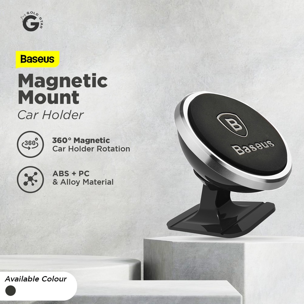 Jual Baseus Car Holder 360 Degree Rotation Magnetic Mount Holder Holder ...