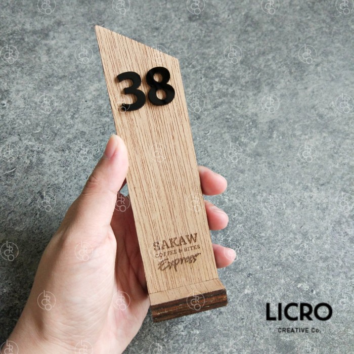Jual WOODEN CAFE RESTO COFFEE TABLE NUMBER NOMOR MEJA KAYU RESTAURANT ...