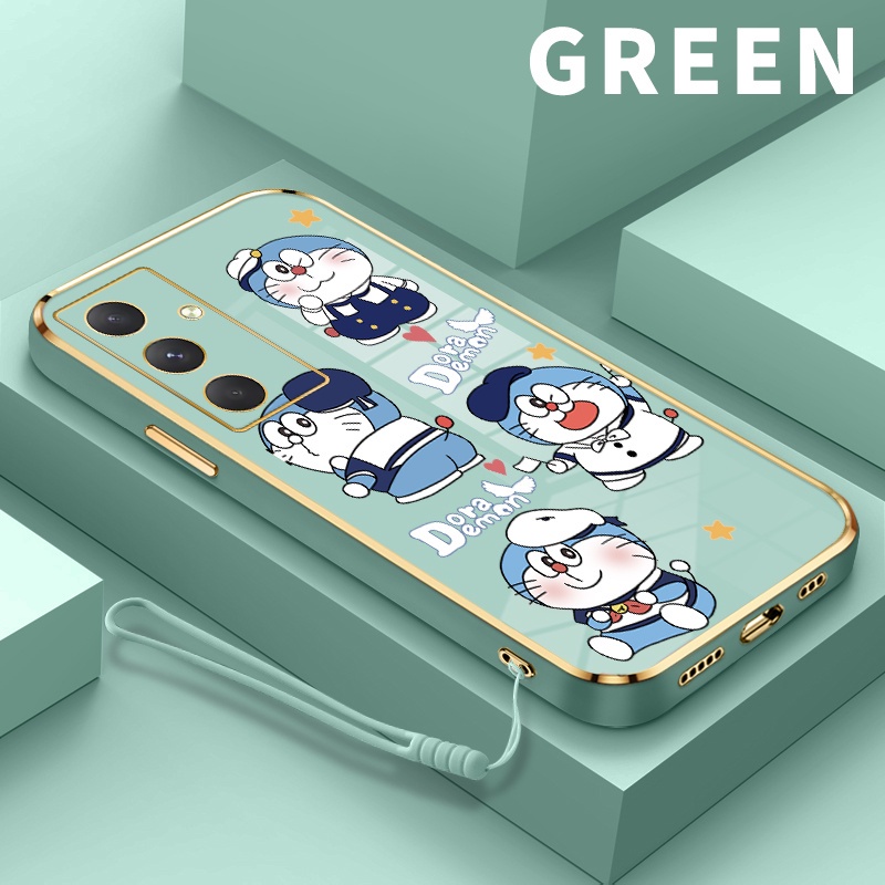 Jual SOMYEE Softcase Untuk For Samsung Galaxy A54 Doraemon Mewah Elektroplating Casing Penutup ...