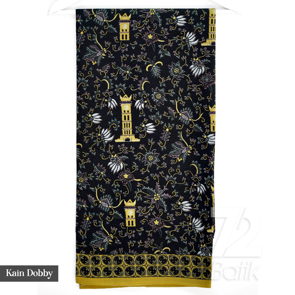 Jual KAIN BATIK PREMIUM Dobby Motif Tiga Negeri Warna Hitam Kuning ...