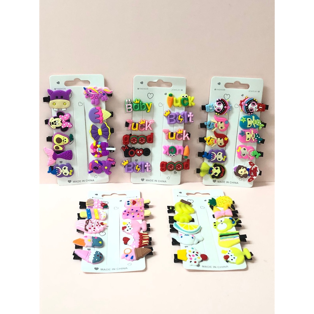 Jual TC [ 10PCS ] Set Jepit Rambut Motif BTS Ice Cream Buah Gaya Korea ...