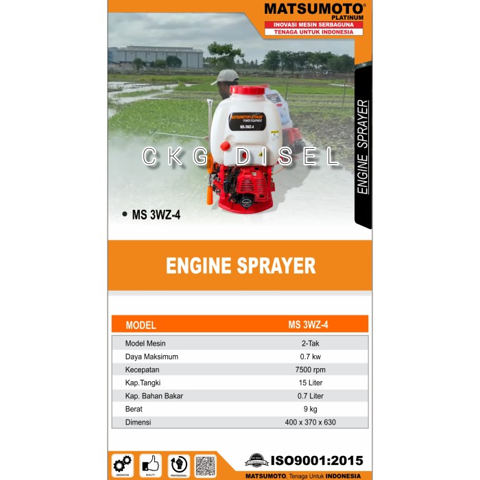 Jual Mesin Semprot Hama / Knapsack / Sprayer Mist Blower MS 3WZ-4 Matsumoto | Shopee Indonesia