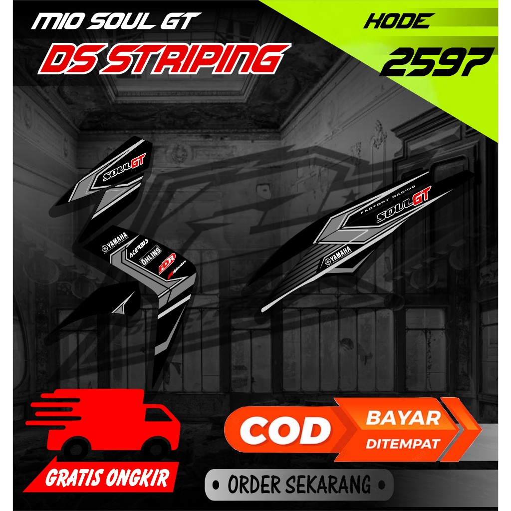 Jual OS- 2597 Stiker Striping list SOUL GT SImpel Desain Simpel Grafik ...