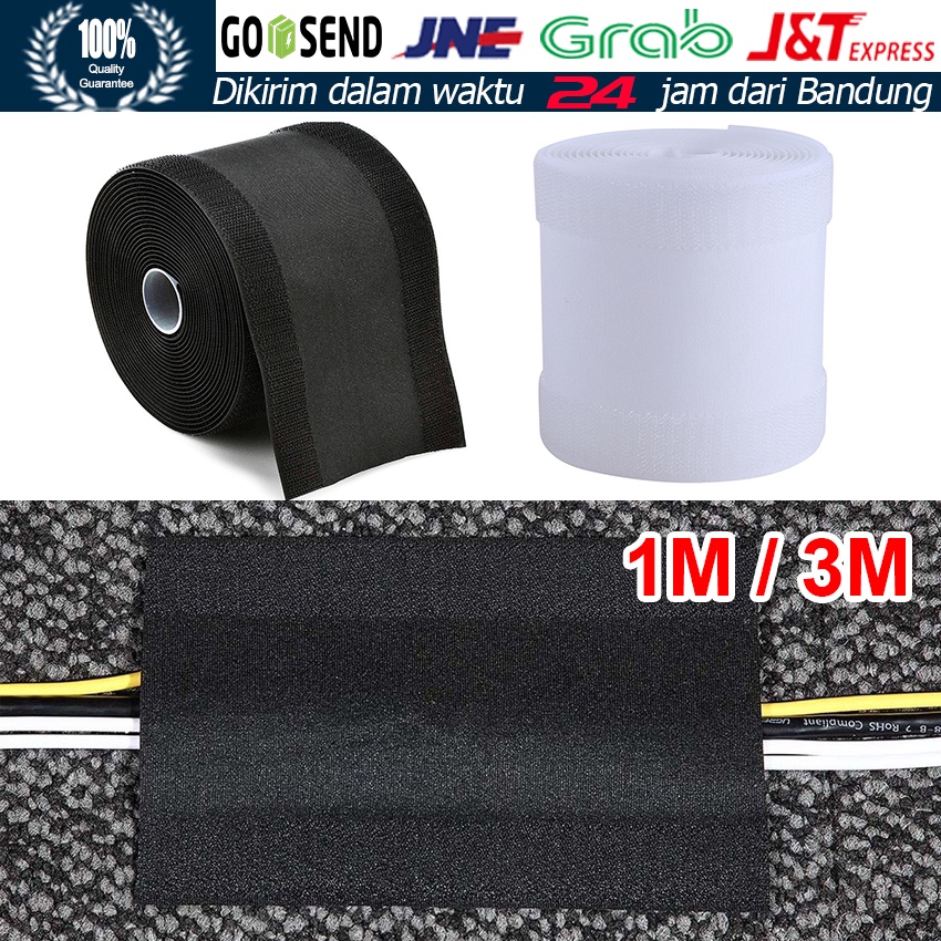 Jual 1M/3M Cover Penutup Kabel Cable Organizer Sarung Pelindung Kabel ...