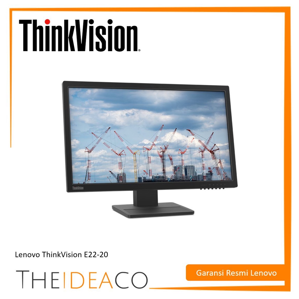 Jual Lenovo ThinkVision E22-20 I 21.5" FHD Monitor I HDMI cable ...