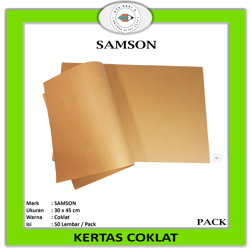 Jual SAMSON - Kertas Samson Coklat Premium Ukuran 30 x 45cm - Pack ...