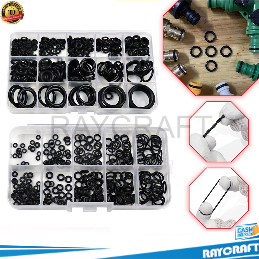 Jual Karet Rubber O Ring Seal Tightening 225 PCS O Ring Kit Rubber O Rings Karet Sil 200Pcs ...