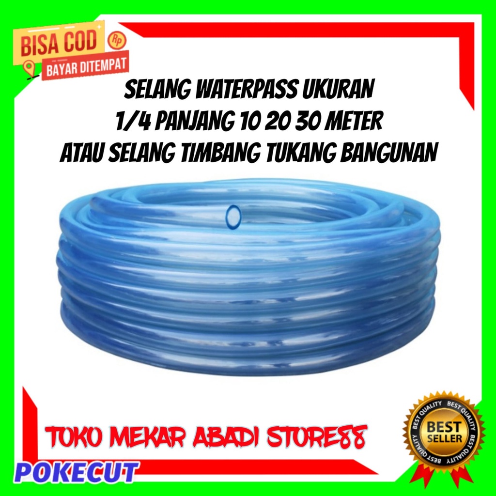 Jual PROMO SELANG AIR 1/4 BENING ATAU WATERPASS SELANG TIMBANG TUKANG ...