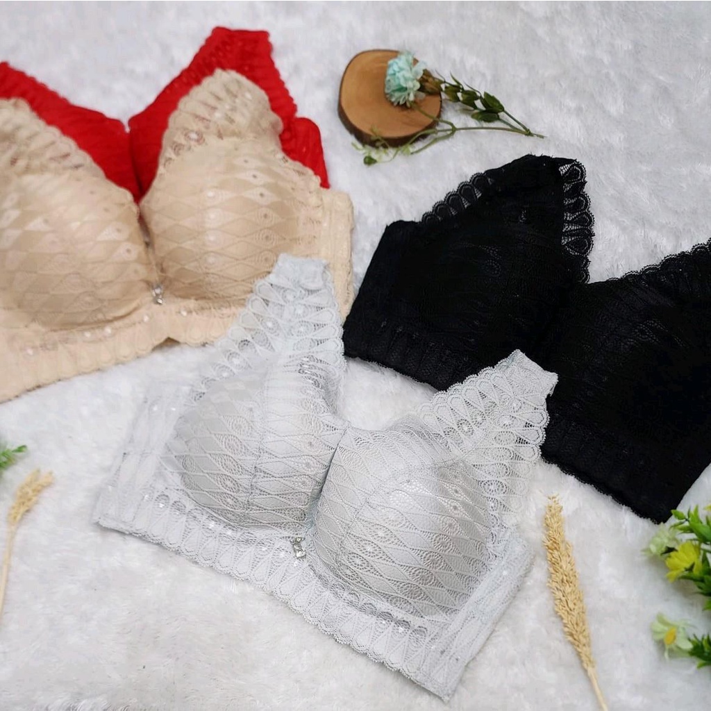 Jual Bh kawat push up bra busa tipis cup C bra penutup lemak 8237 ...