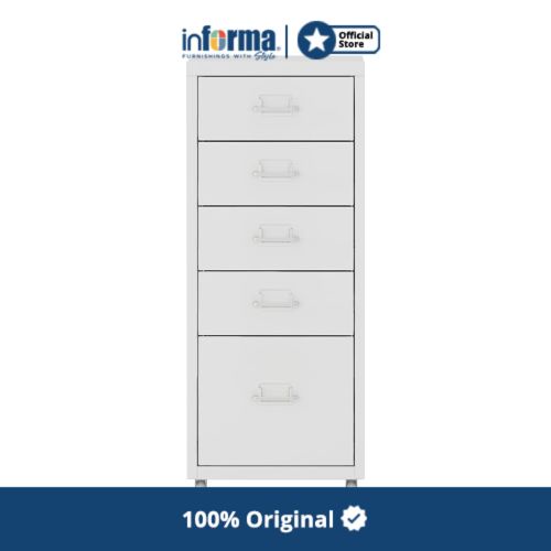 Jual Informa Nord Filing Cabinet Metal 5 Tingkat - Putih File Cabinet ...