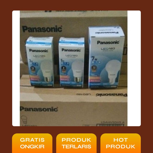 Jual LAMPU LED PANASONIC NEO BULB COOL DAYLIGHT PUTIH 3W 5W 7W 9W 11W ...