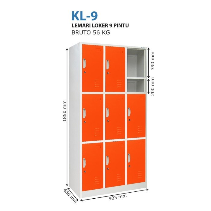 Jual Lemari Loker Besi Kozure KL-12 Locker 12 Pintu KOZURE KL 12 ...