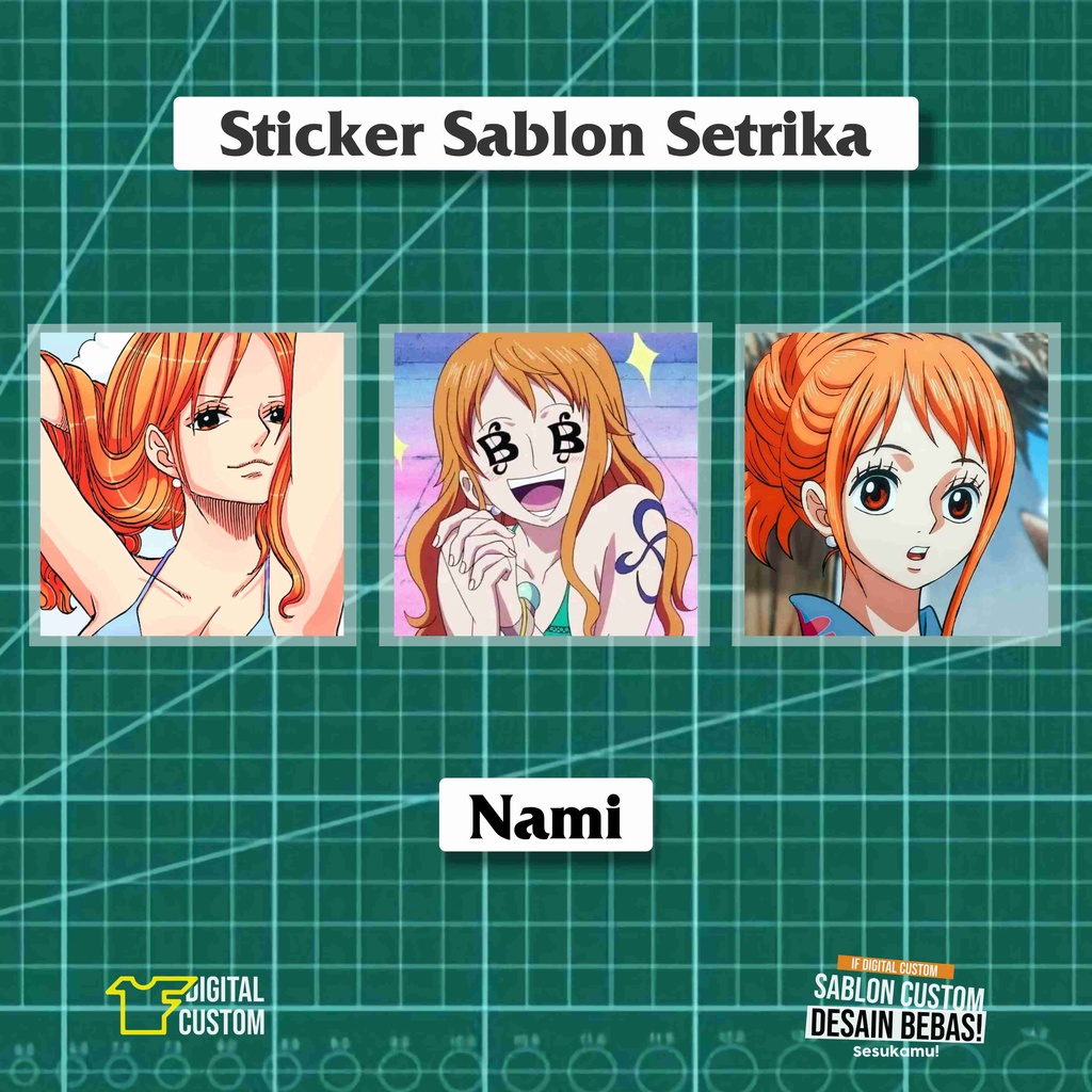 Jual Sablon Setrika DTF Anime One Piece Nami Icon IF Digital Custom ...