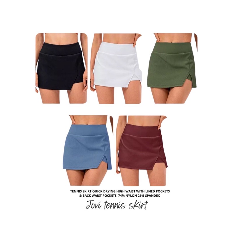 Jual MOUI.APPAREL JOVI RIBBED SKORT - PREMIUM RIBBED SKORT WITH POCKETS | Shopee Indonesia