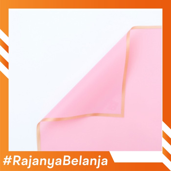 Jual kertas buket bunga wrapping cellophane list gold original impor ...