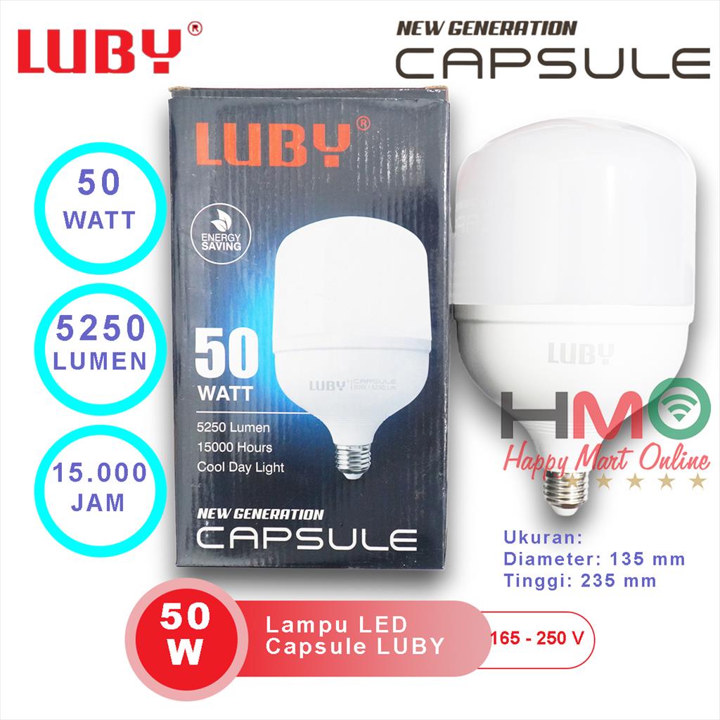 Jual Lampu LED Luby Capsule 50 Watt Cahaya Putih 50W Cool Day Light | Shopee Indonesia